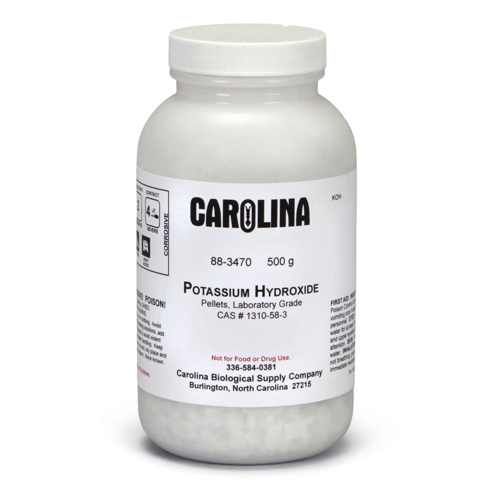 Potassium Hydroxide, Pellets, Laboratory Grade, 500 G