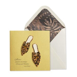 niquea.d, leopard mules birthday card