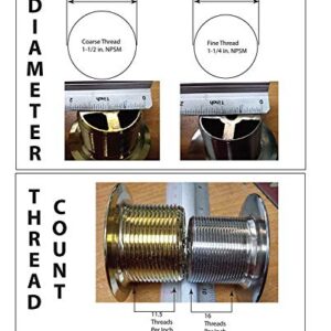 Westbrass D398RK-50-20 1-1/2" NPSM Coarse Thread Mushroom Tip-Toe Bathtub Drain Stopper with Illusionary Overflow Faceplate, Stainless Steel (50-Pack)