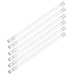 rv & camper adjustable tension rods 12"-19.5" - essential organizer bars for travel trailers, campers, and rvs kitchens and closets must-have, 6 pack