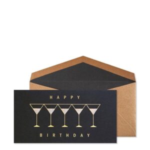 niquea.d, row of martinis on black birthday card