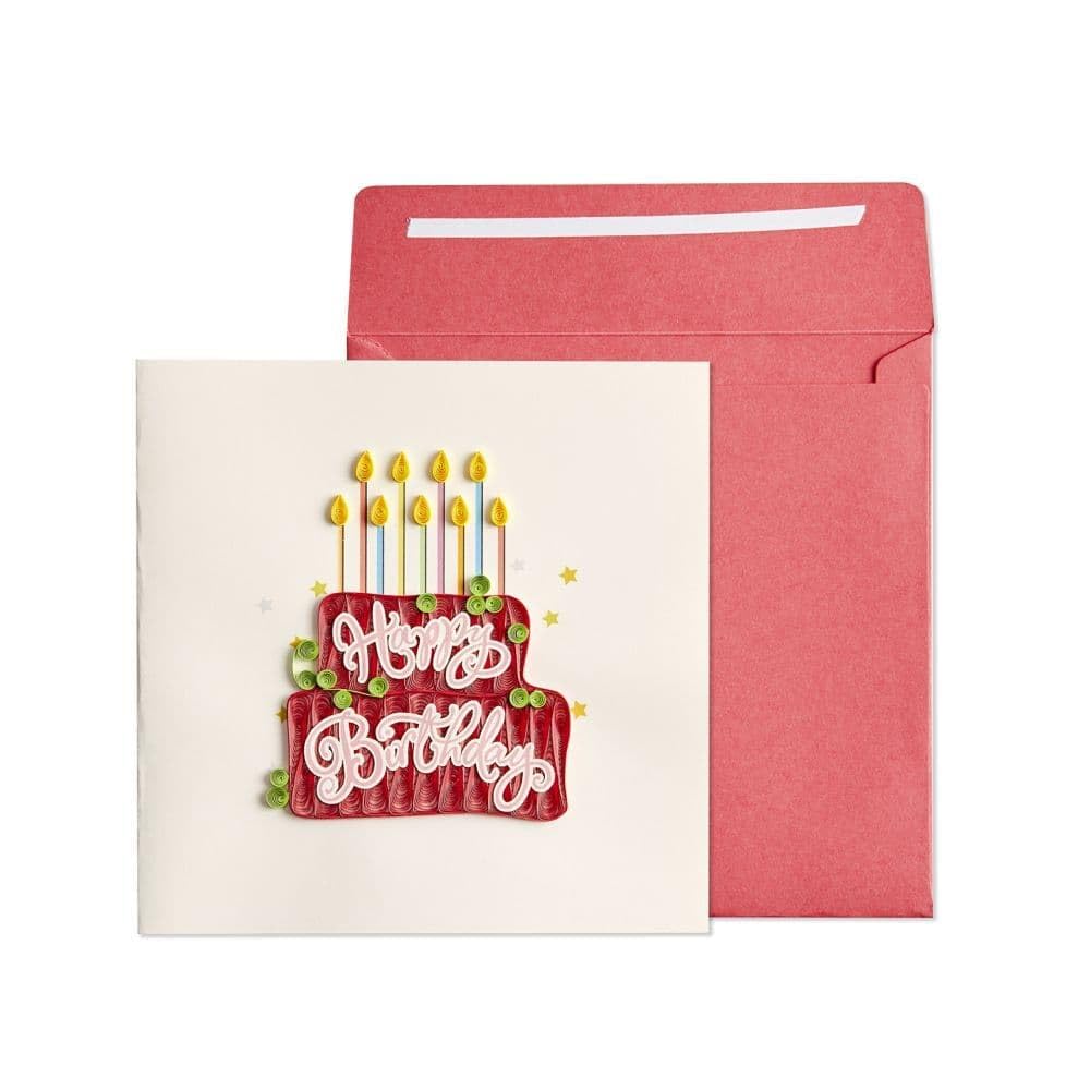 NIQUEA.D, Red Cake Quilling Birthday Card