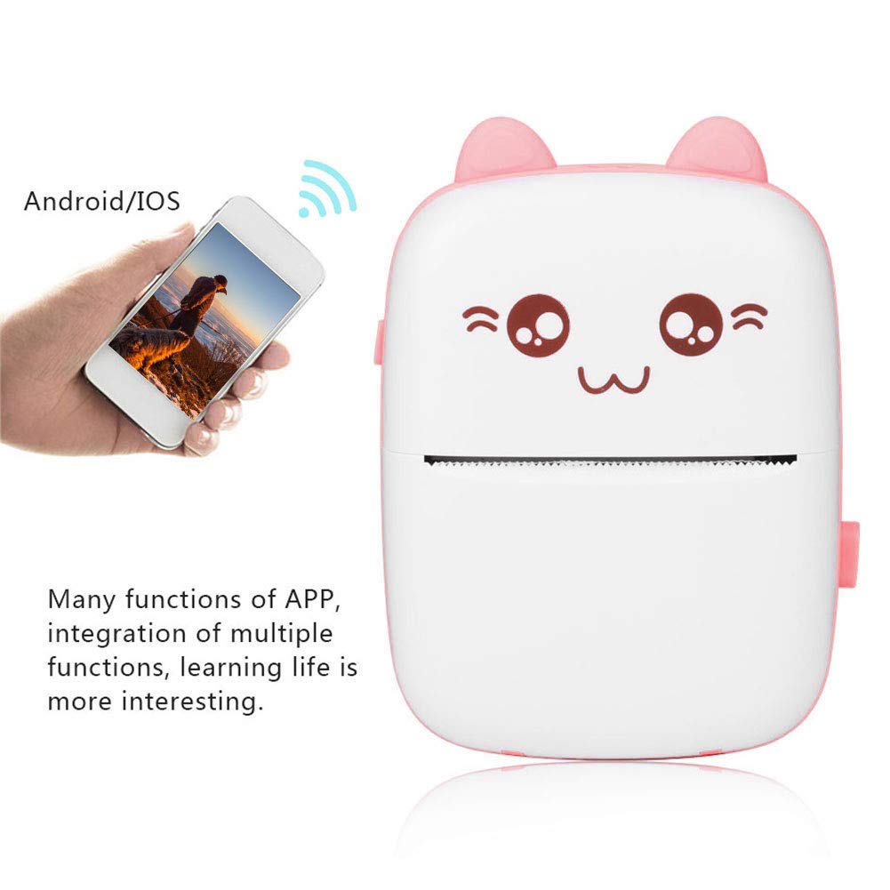 Wireless Mini Photo Printer, Support for Text Recognition, for Course Key Notes(Pink)