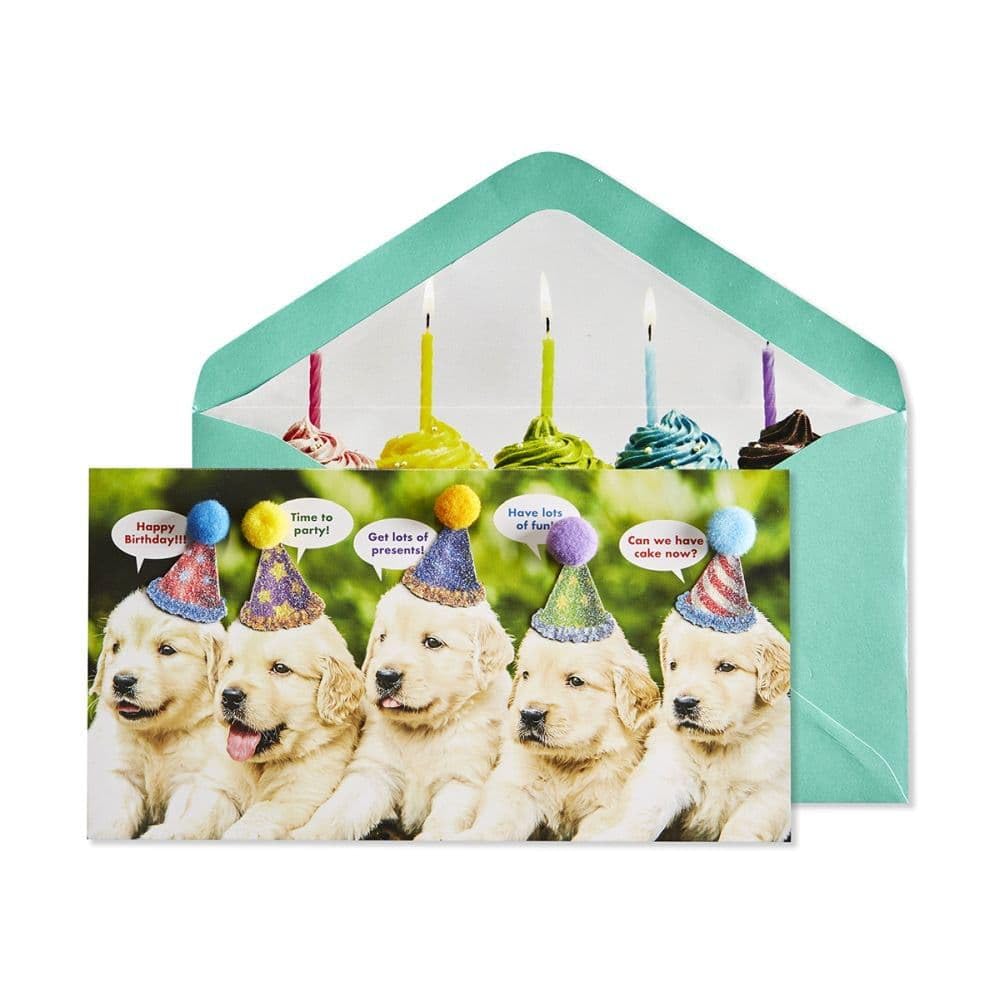 NIQUEA.D, Row of Puppies Birthday Card