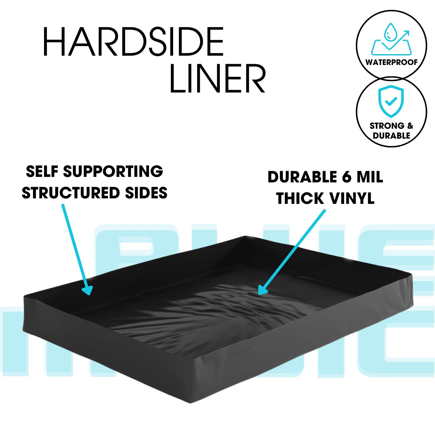 The Bedroom Store Free-Flow, Waterbed Hardside Mattress Bundle, Includes Fill & Drain Kit, 8oz. Water Conditioner and Stand-Up Liner, Heavy Duty Vinyl, Size California King, Frame NOT Included