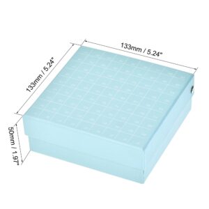 uxcell Centrifuge Tube Freezer Storage Box 81 Places Waterproof Cardboard Cryogenic Holder Rack for 1.8/2ml Microcentrifuge Tubes Vials Samples, 6in1 Set