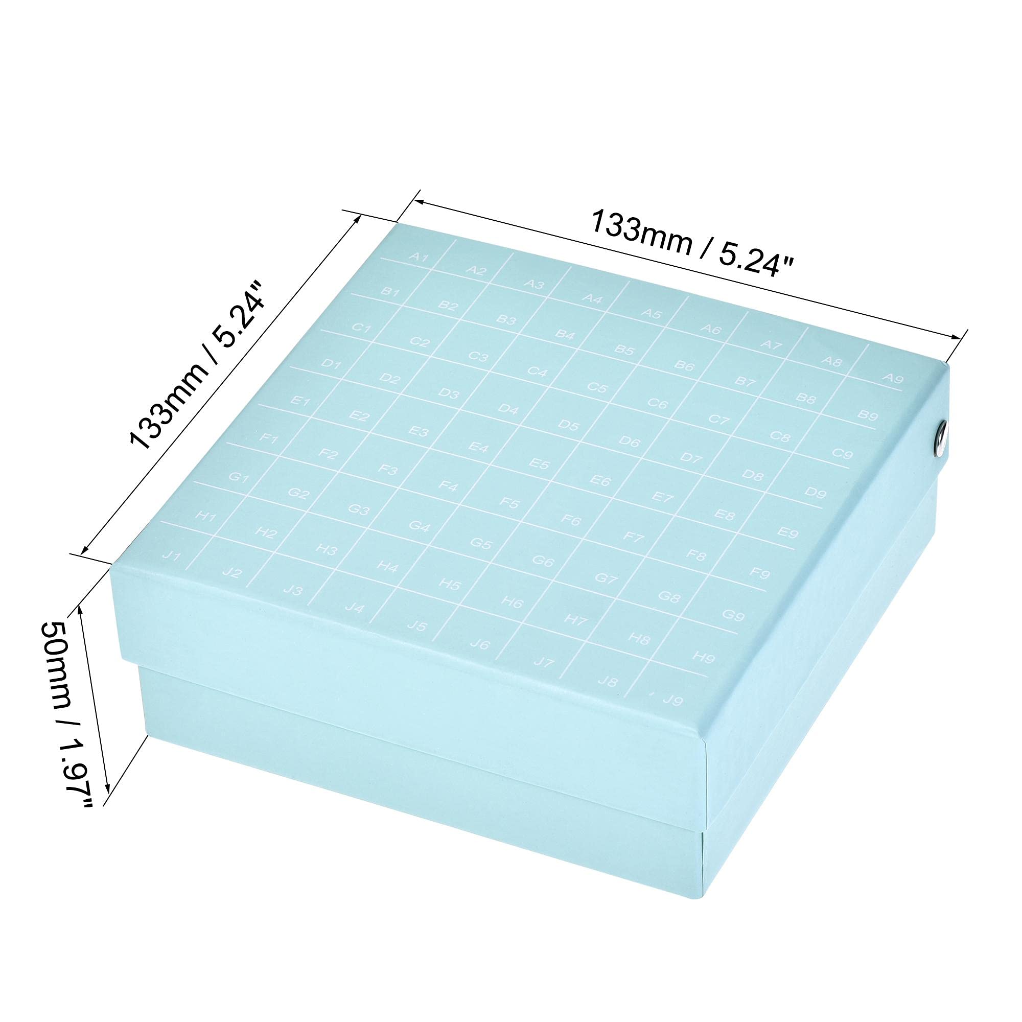 uxcell Centrifuge Tube Freezer Storage Box 81 Places Waterproof Cardboard Cryogenic Holder Rack for 1.8/2ml Microcentrifuge Tubes Vials Samples, 6in1 Set