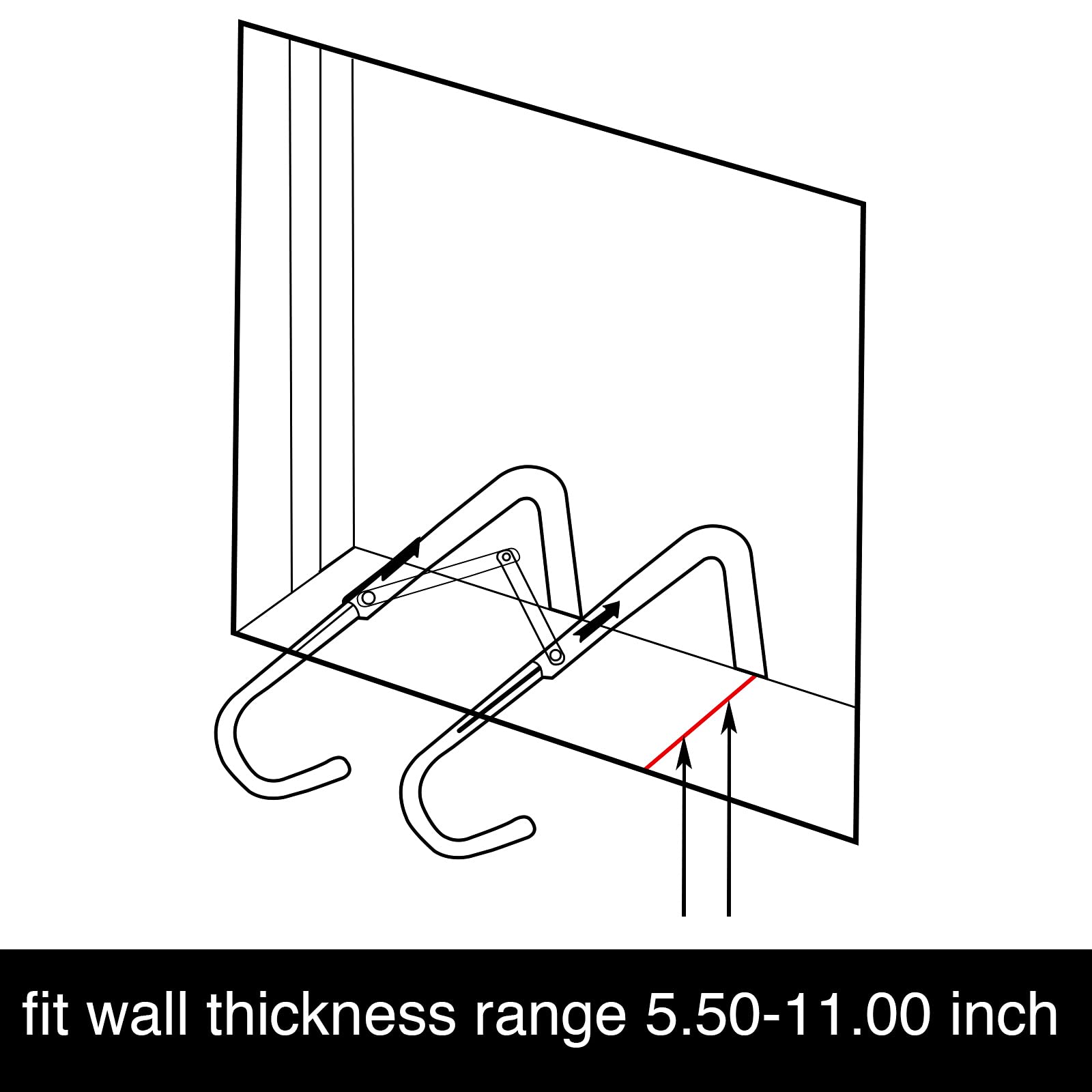 WINSENSE Retractable Fire Escape Ladder 2 Story Homes, 15 Foot with Wide Aluminum Steps for Adults Emergency Window Exit