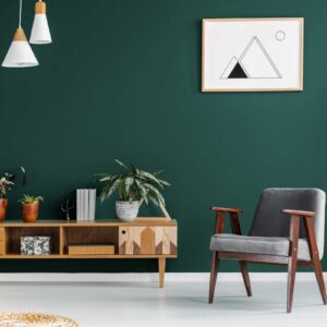 Consine Dark Green Peel and Stick Wallpaper, 15.7 X 748 inches Renter Friendly Wallpaper, Vinyl PVC Removable Wall Paper, Self-Adhesive Wall Sticker Decoration for Counter Furniture Cabinet and Room