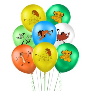 30 pieces lion king balloons party supplies decorations, 12" lion king latex balloon for kids birthday baby shower party supply