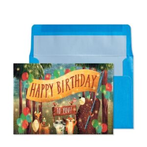 niquea.d, birthday banner with animals in forest birthday card