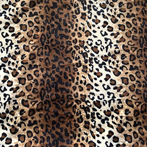 Leopard Print Anti-Pill Fleece Fabric by The Yard