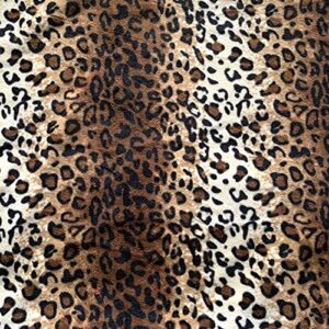 Leopard Print Anti-Pill No-Sew Throw Fleece Fabric Kit (50x60)