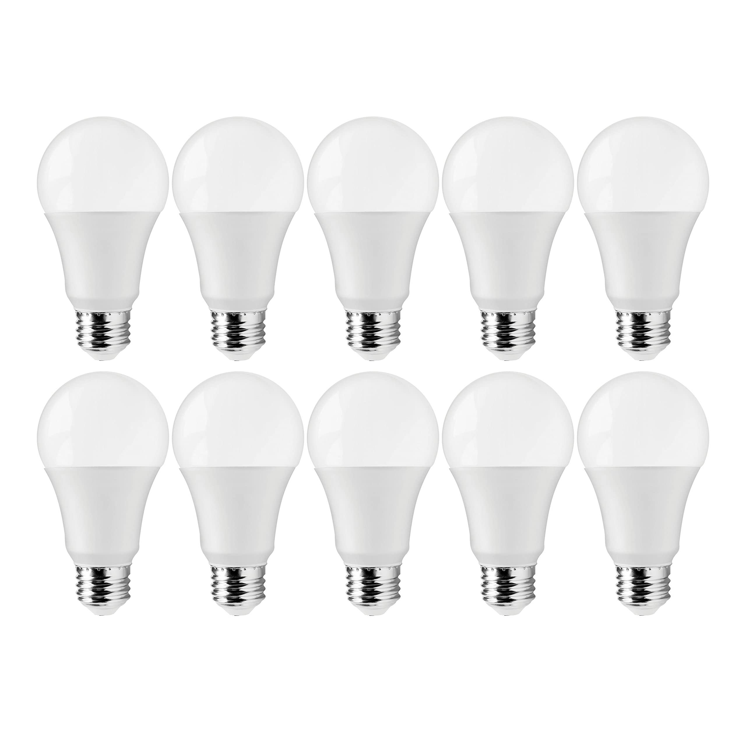 Satco S11437 12-Watt A19 LED Light Bulbs, 75-Watt Replacement, 3000K Warm White, 1100 Lumens, 10 Pack