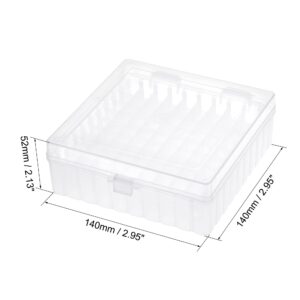 uxcell Centrifuge Tube Freezer Storage Box 100 Places Waterproof Polypropylene Lockable Cryogenic Holder Rack for 1.5/1.8/2ml Microcentrifuge Tubes Vials Samples, White