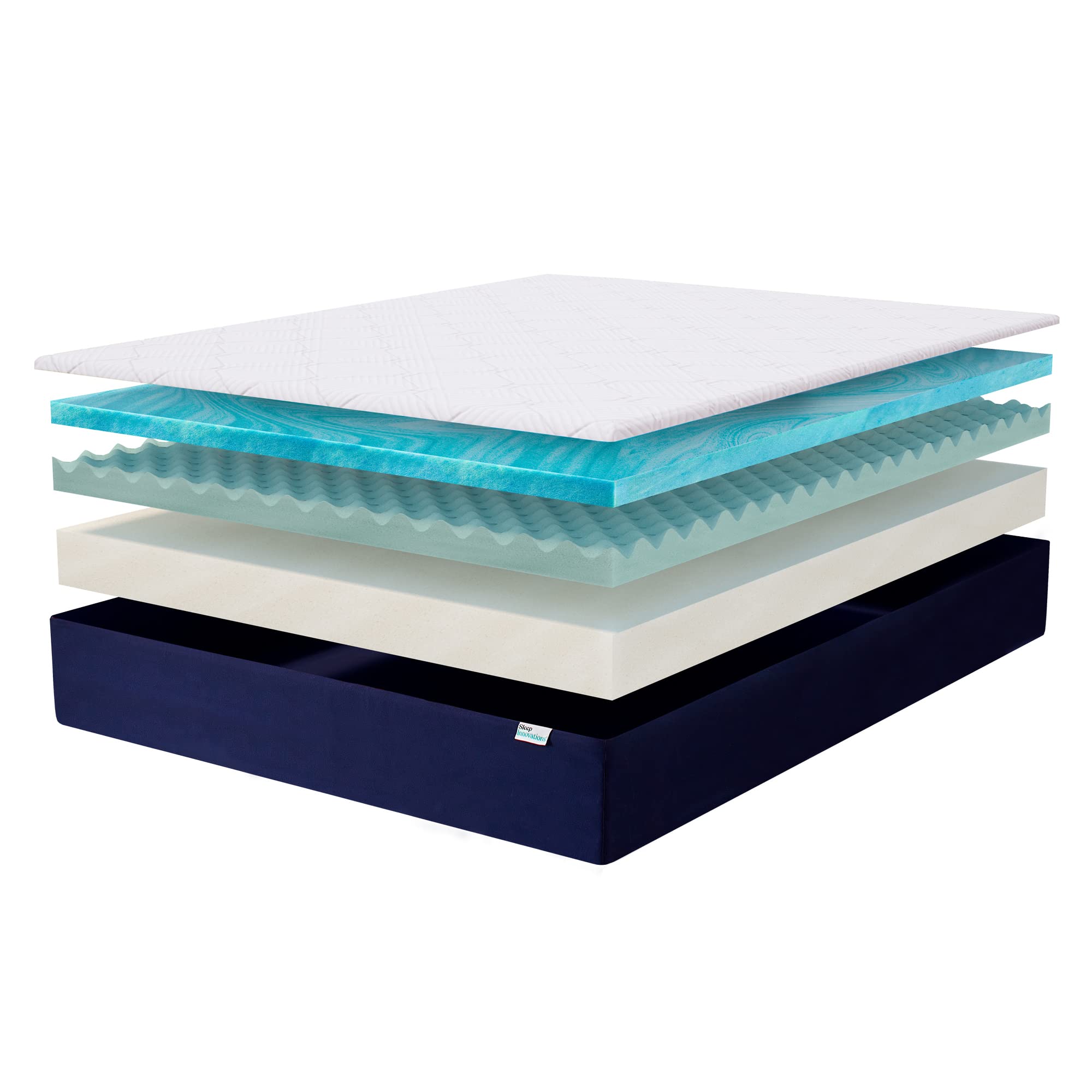 Sleep Innovations Quinn 12 Inch Stay Fresh Cooling Gel Memory Foam Mattress with Freshness Protector and Cool Quilted Cover, Queen Size, Bed in a Box, Medium Support