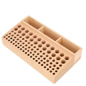 Archuu Leather Holder Tool Wooden, 100 Holes, Leathercraft Tools Holder for Home/Workroom(Storage Rack 100 Holes)