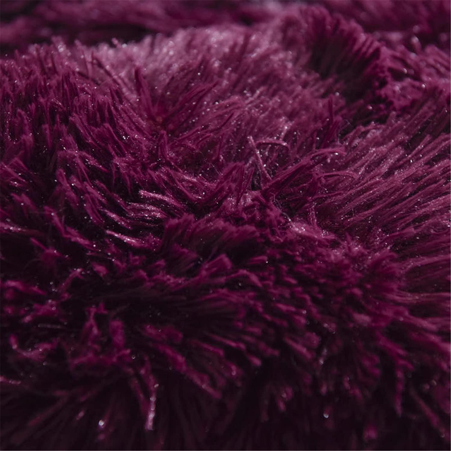 Soukach Shaggy Fluffy Twin Duvet Cover Set,2 PCS Faux Fur Bedding,1 Fuzzy Duvet Cover +1 Furry Crystal Velvet Pillow Case,Luxury Long Fleece Decorative for Bed Room (Plum Purple, Twin)