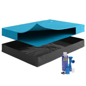 the bedroom store free-flow, waterbed hardside mattress bundle, includes fill & drain kit, 8oz. water conditioner and stand-up liner, heavy duty vinyl, size california king, frame not included