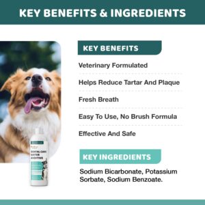 Wellnergy Pets Dental Care Water Additive for Dogs & Cats 2 Pack – No Brush Formula, Oral Hygiene & Fresh Breath, Reduce Plaque and Tartar. 16 FL OZ Each Bottle