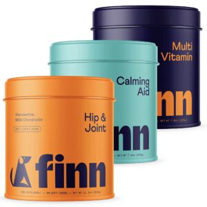 finn super pup bundle - hip & joint, calming aid, & multivitamin (90 chews each)