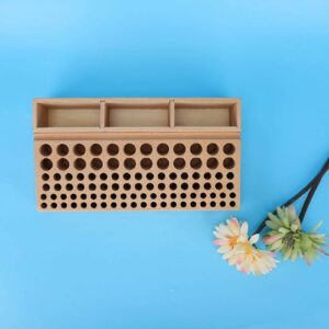 Archuu Leather Holder Tool Wooden, 100 Holes, Leathercraft Tools Holder for Home/Workroom(Storage Rack 100 Holes)