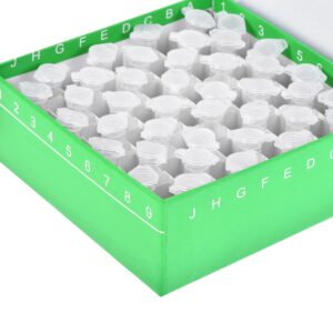 uxcell Centrifuge Tube Freezer Storage Box 81 Places Waterproof Cardboard Cryogenic Holder Rack for 1.8/2ml Microcentrifuge Tubes Vials Samples, 6in1 Set