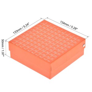 uxcell Centrifuge Tube Freezer Storage Box 100 Places Waterproof Cardboard Cryogenic Holder Rack for 1.5/1.8/2ml Microcentrifuge Tubes Vials Samples, 6in1 Set