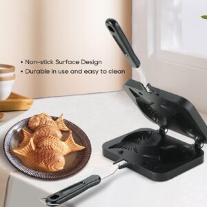 MAOPINER Taiyaki Fish Shape Cake Pan Waffle Cake Maker Pan Fish Shaped Pancake Double Pan Mold for Home DIY Cooking Party Dessert