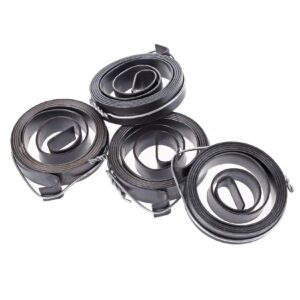 toppros pack of 4 drill press return spring, quill spring feed return coil spring assembly, 2.2ft long, 35 x 6 x 0.7mm