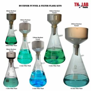 TN Lab Huge Buchner Funnel Kit 250mm Porcelain Buchner Funnel 10000ml 10L Filter Vacuum Flask