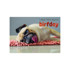 NIQUEA.D, Pug on Rug Birthday Card