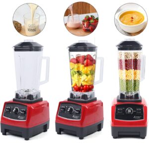 TFCFL Ultra-Powerful 2200W Smoothie Blender, Red, 2L