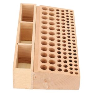 Archuu Leather Holder Tool Wooden, 100 Holes, Leathercraft Tools Holder for Home/Workroom(Storage Rack 100 Holes)