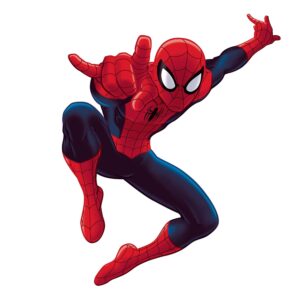 roommates marvel ultimate spider-man giant peel and stick wall decals by roommates, rmk4831gm, red, blue, yellow