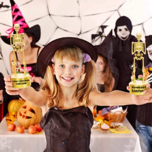 6 Halloween Best Costume Skeleton Trophy, Halloween Skull Party Favor Prizes, Halloween Party Supplies Gold Bones Game Awards, Costume Contest Event Trophy, School Classroom Rewards for Kids(A)