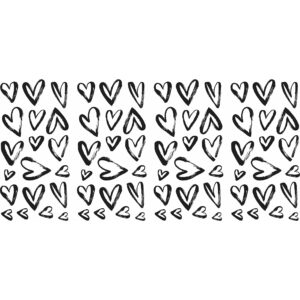 RoomMates RMK4884SCS Black Sketchy Hearts Peel and Stick Wall Decals