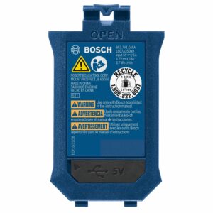 bosch glm-bat 3.7v lithium-ion 1.0 ah battery, includes usb-a to usb-c cable