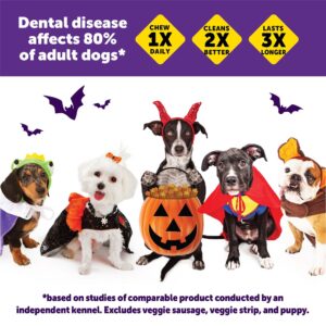 Whimzees by Wellness Halloween Natural Dental Chews for Dogs, Long Lasting Treats, Grain-Free, Freshens Breath, Small Breed, 12 Count