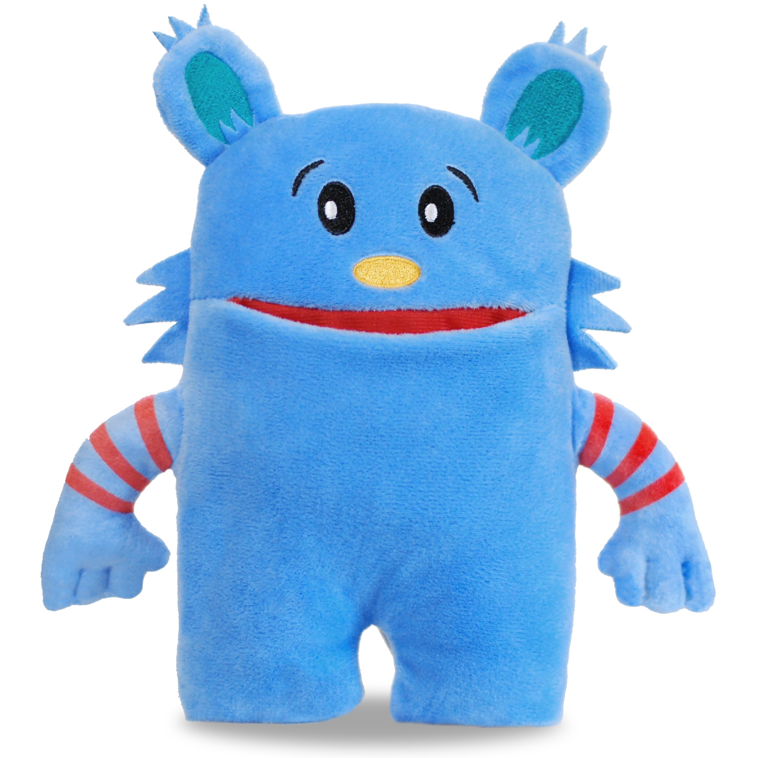 The Tooth Brigade Tooth Fairy Pillow | Fun and Interactive Stuffed Plush Toy with Large Pocket for Lost Teeth, Treasures, Prizes - Perfect for Kids, Boys, & Girls Gift (Blue Monster)