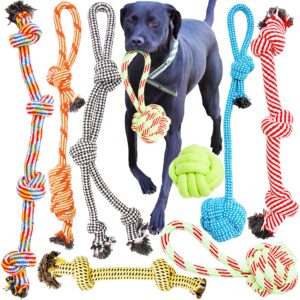 youngever dog rope toys, puppy chew toys dog toys for medium to large dogs (8 pack)