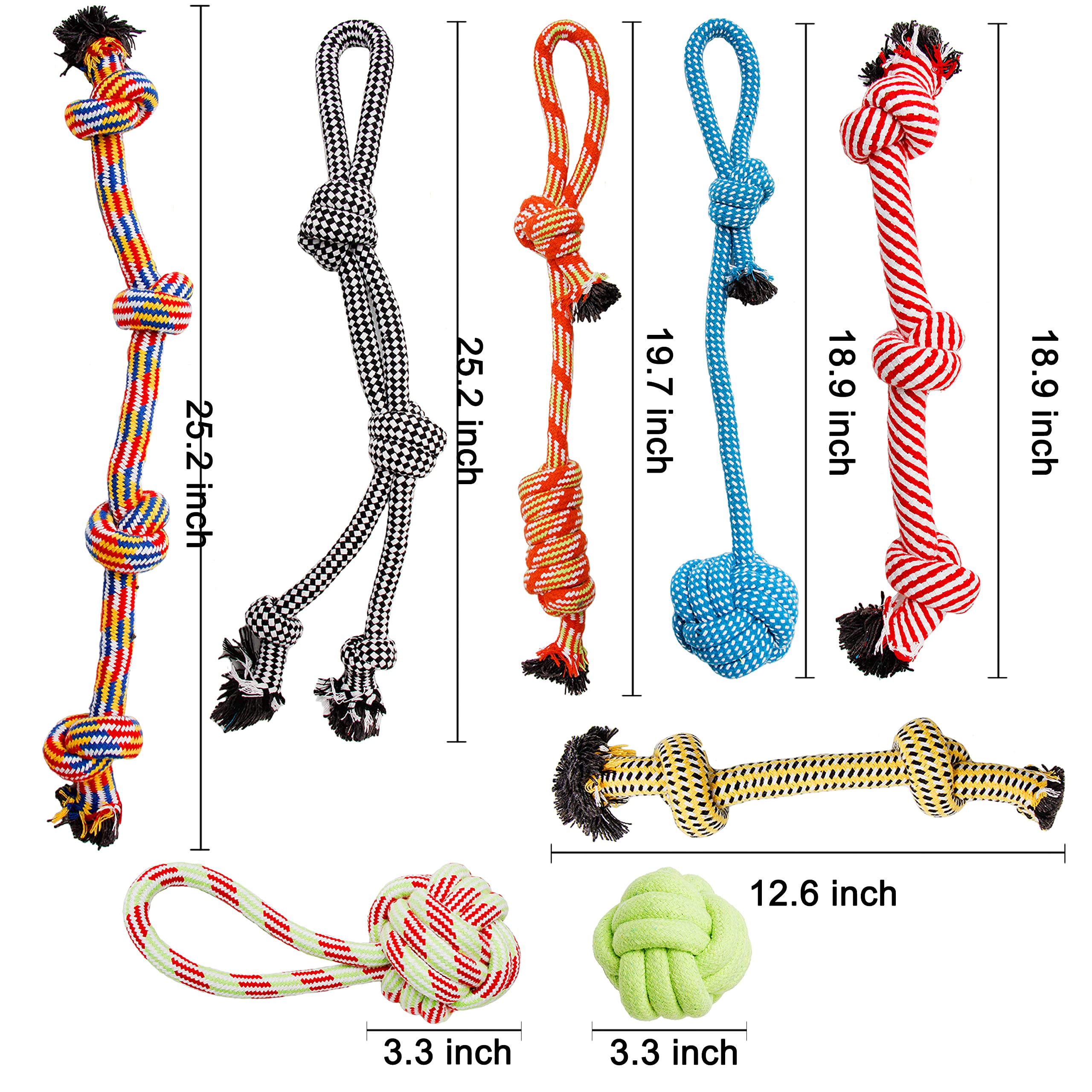 Youngever Dog Rope Toys, Puppy Chew Toys Dog Toys for Medium to Large Dogs (8 Pack)