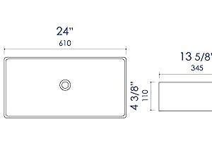 ALFI brand ABC902-W Bathroom Sink, White