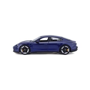 Bburago Porsche Taycan Turbo S in Blue in 1/24 Scale (18-21098B)