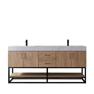 vinnova 789072b-no-gw-nm alistair bathroom vanity, north american oak finish