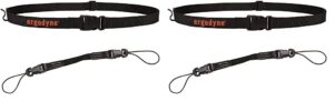 ergodyne squids 3135 barcode scanner belt with hook, includes carrying strap for bar code scanners, black, large