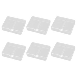 exceart 6pcs small storage containers jewelry organizer tray containers with lids clear container with lid containers for beads craft transperant container case pill box hyaluronic acid