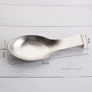 1PC Stainless Steel Spoon Rest Spoon Holder Kitchen Utensil Holder Spatula Ladle Holder Dishwasher Countertop Heavy Duty Kitchen Accessories