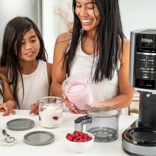 Ninja CREAMi Ice Cream Maker 5 One-Touch Programs with Two 16oz. Pints with Storage Lids NC300