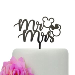 mr & mrs cake topper mouse inspired theme wedding bridal shower engagement party decorations mirror black